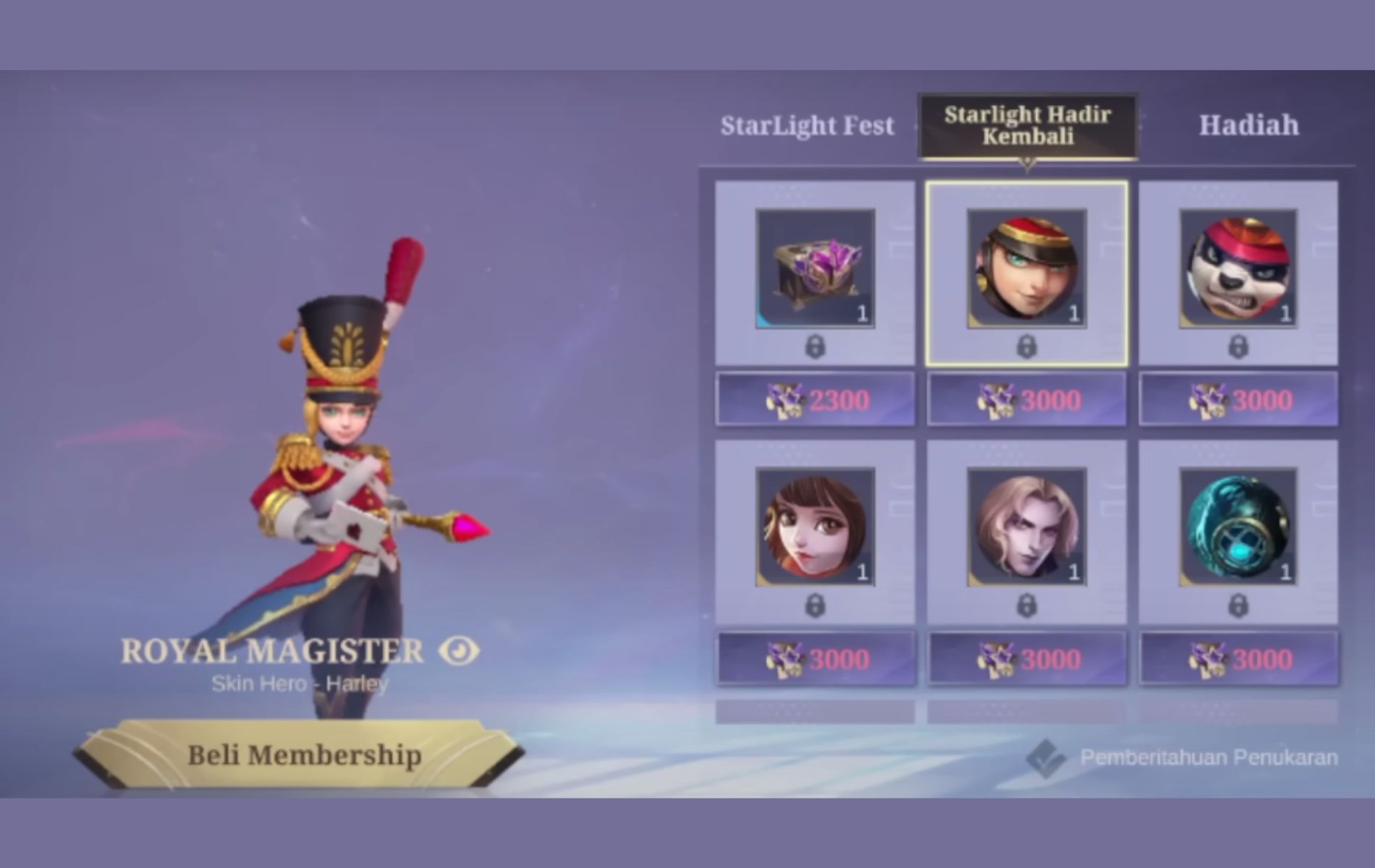 February 2024 Starlight Shop Skin Mobile Legends (ML) - Esports