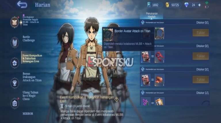 5 Cara Dapatkan Border Avatar Attack on Titan Mobile Legends (ML) – Esportsku