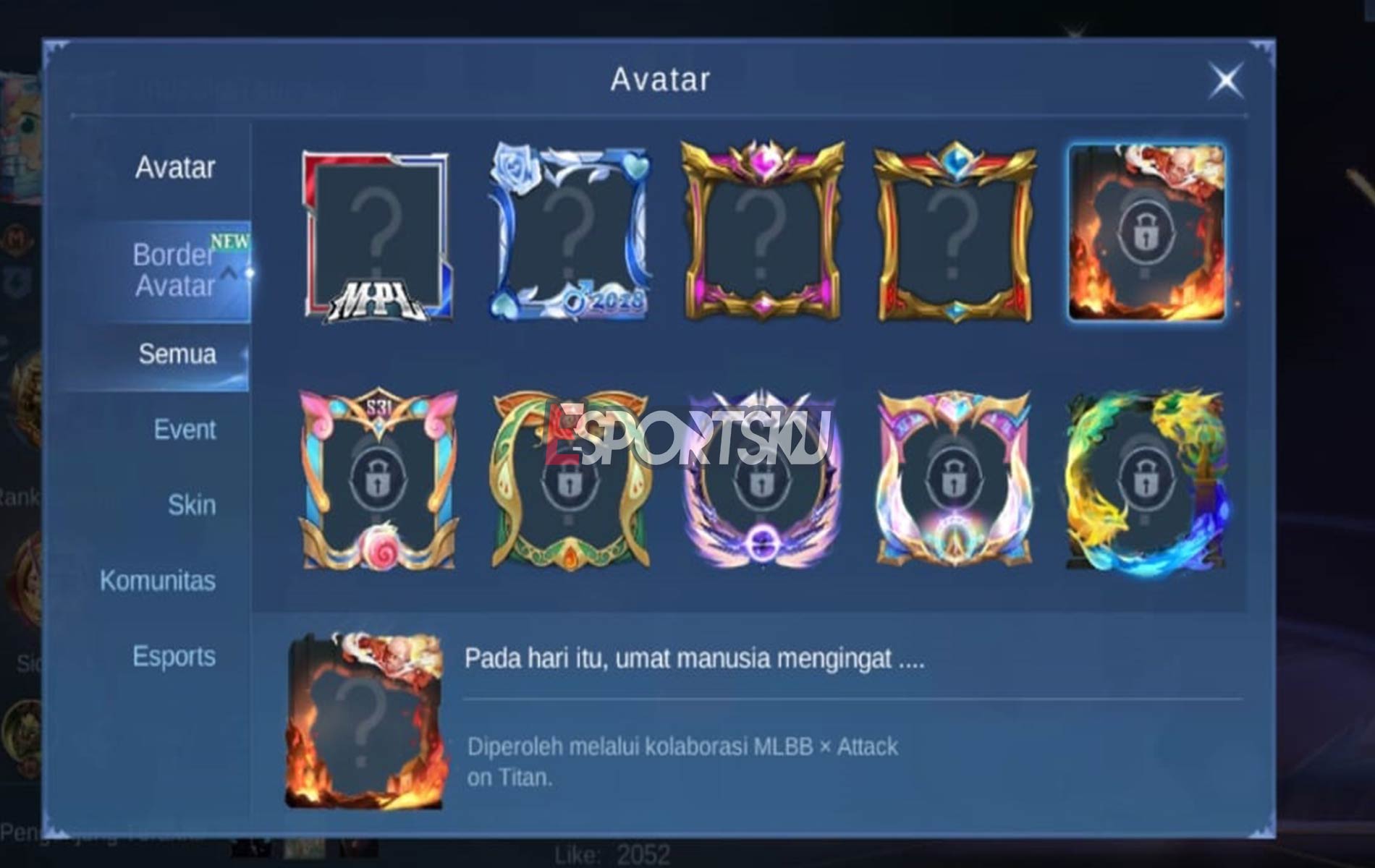 5 Cara Dapatkan Border Avatar Colossal Titan Mobile Legends (ML) – Esportsku