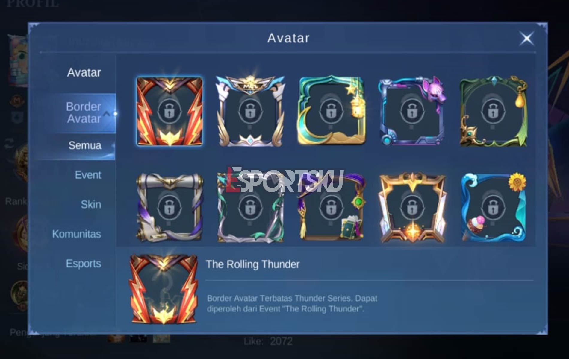 5 Cara Dapatkan Border Avatar The Rolling Thunder Mobile Legends (ML ...