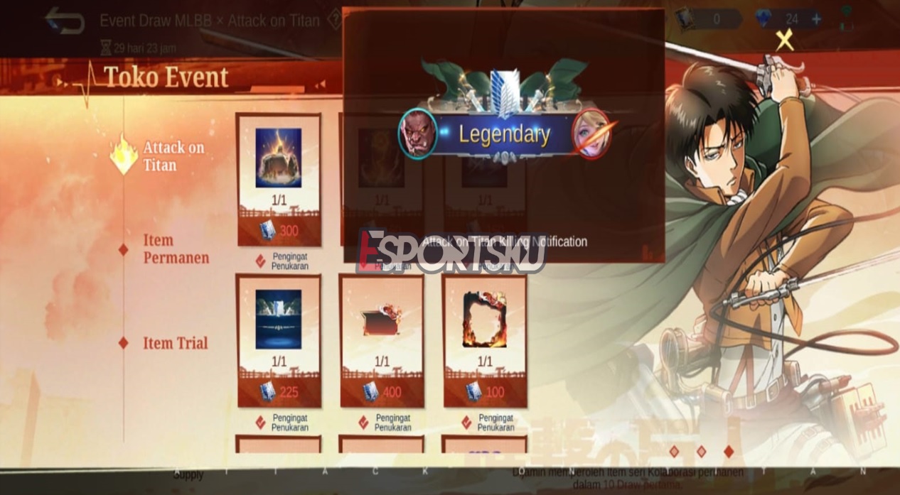 5 Cara Dapatkan Notifikasi Attack on Titan Mobile Legends (ML) – Esportsku