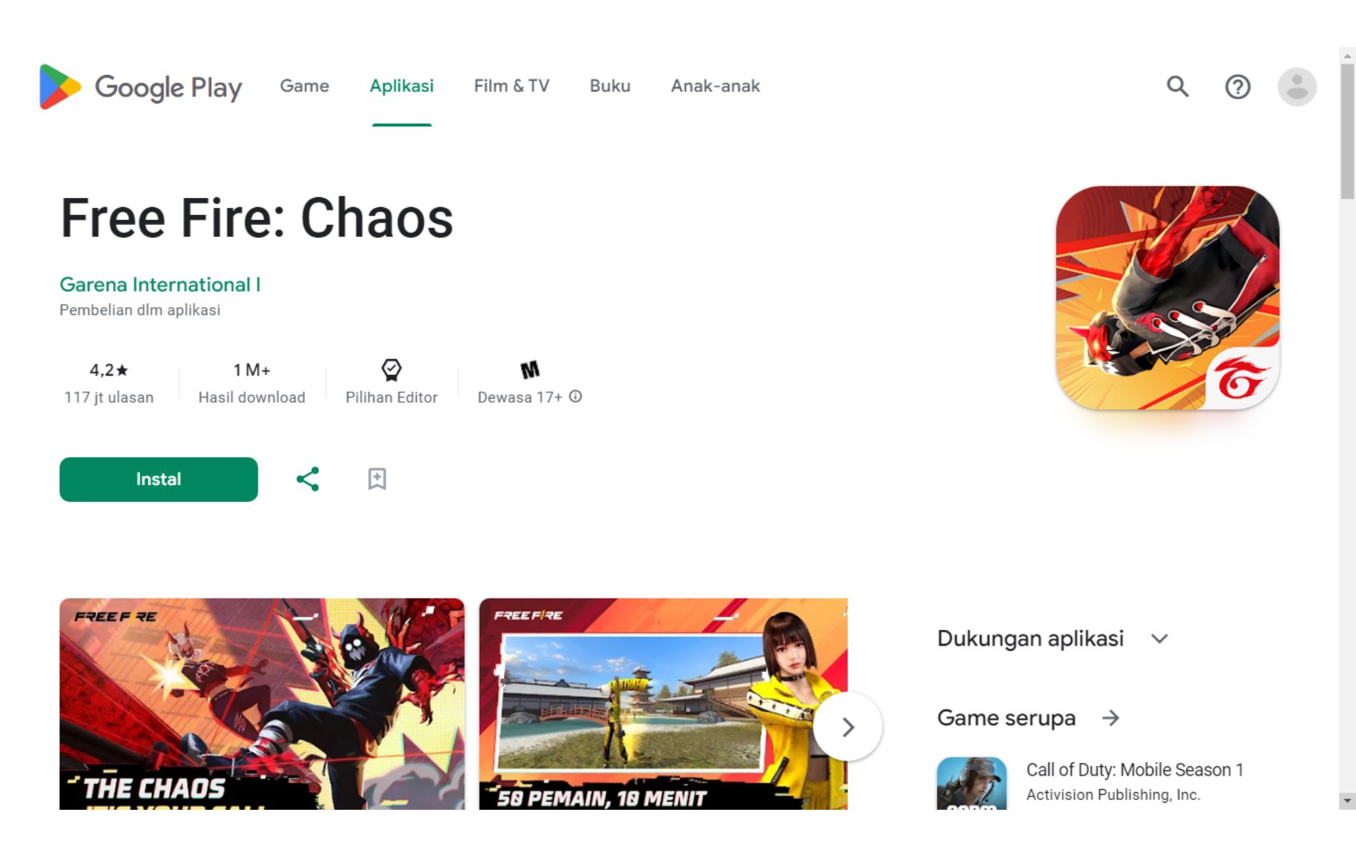 Download Link for Free Fire (FF) Chaos, New Event Hurry up and try it ...