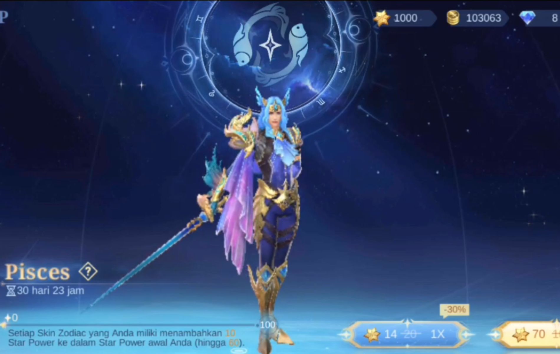 Butuh Berapa COA Dapat Skin Zodiac Lancelot Pisces Mobile Legends (ML ...