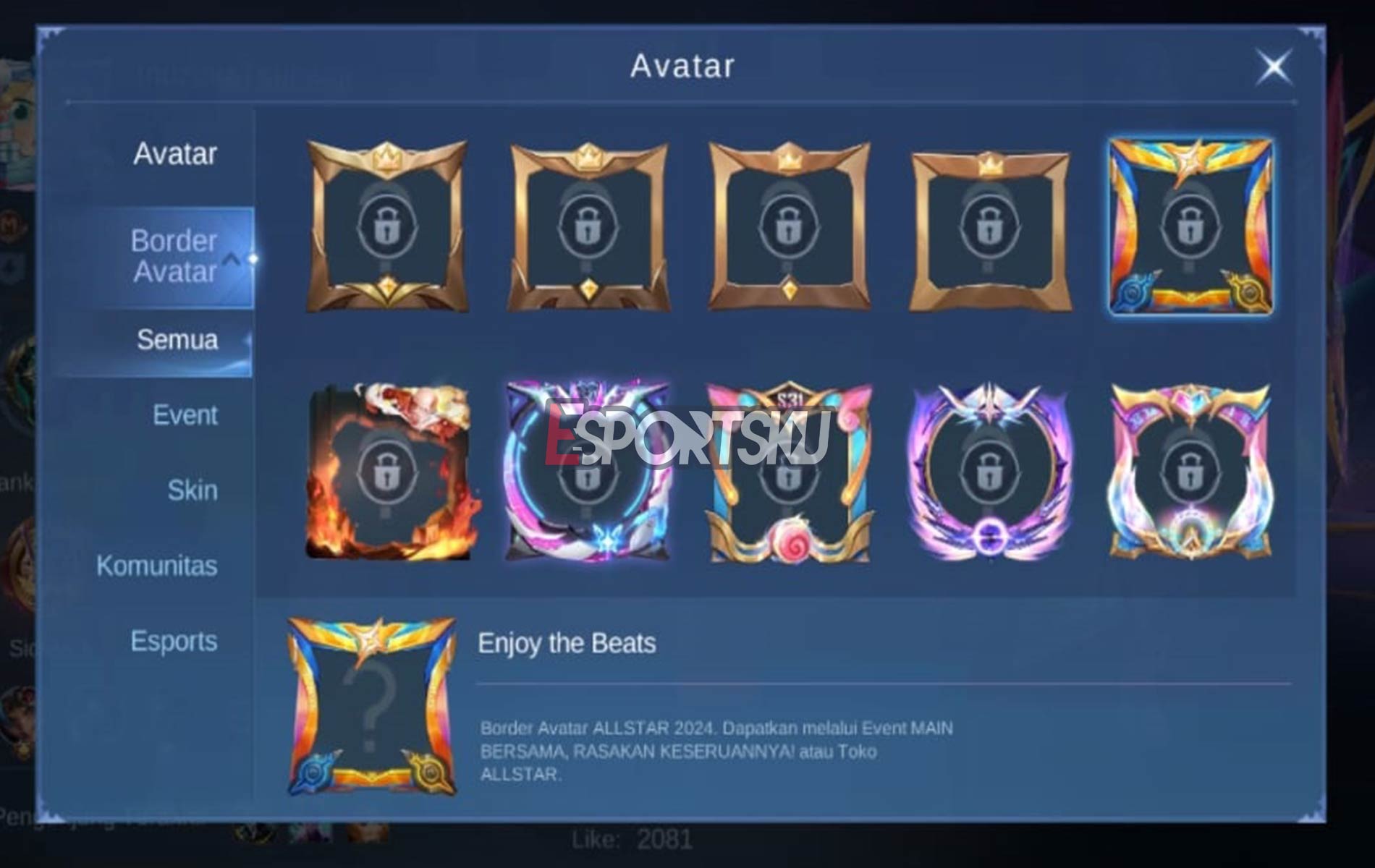 5 Cara Dapatkan Border Avatar Enjoy The Beats Mobile Legends (ML ...