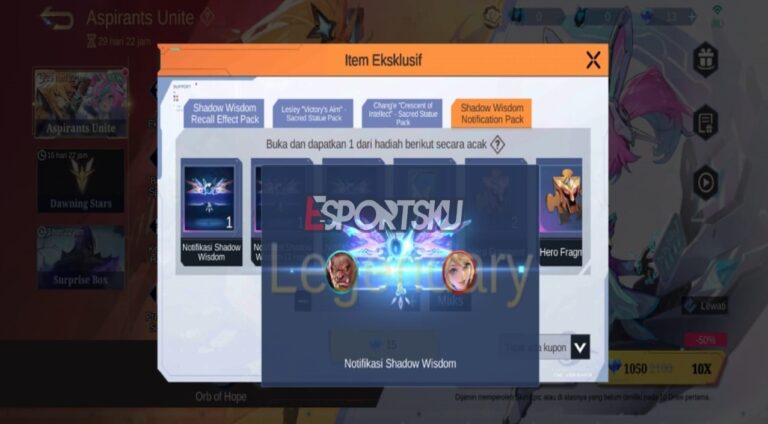 5 Cara Dapatkan Notifikasi Shadow Wisdom Mobile Legends (ML) – Esportsku