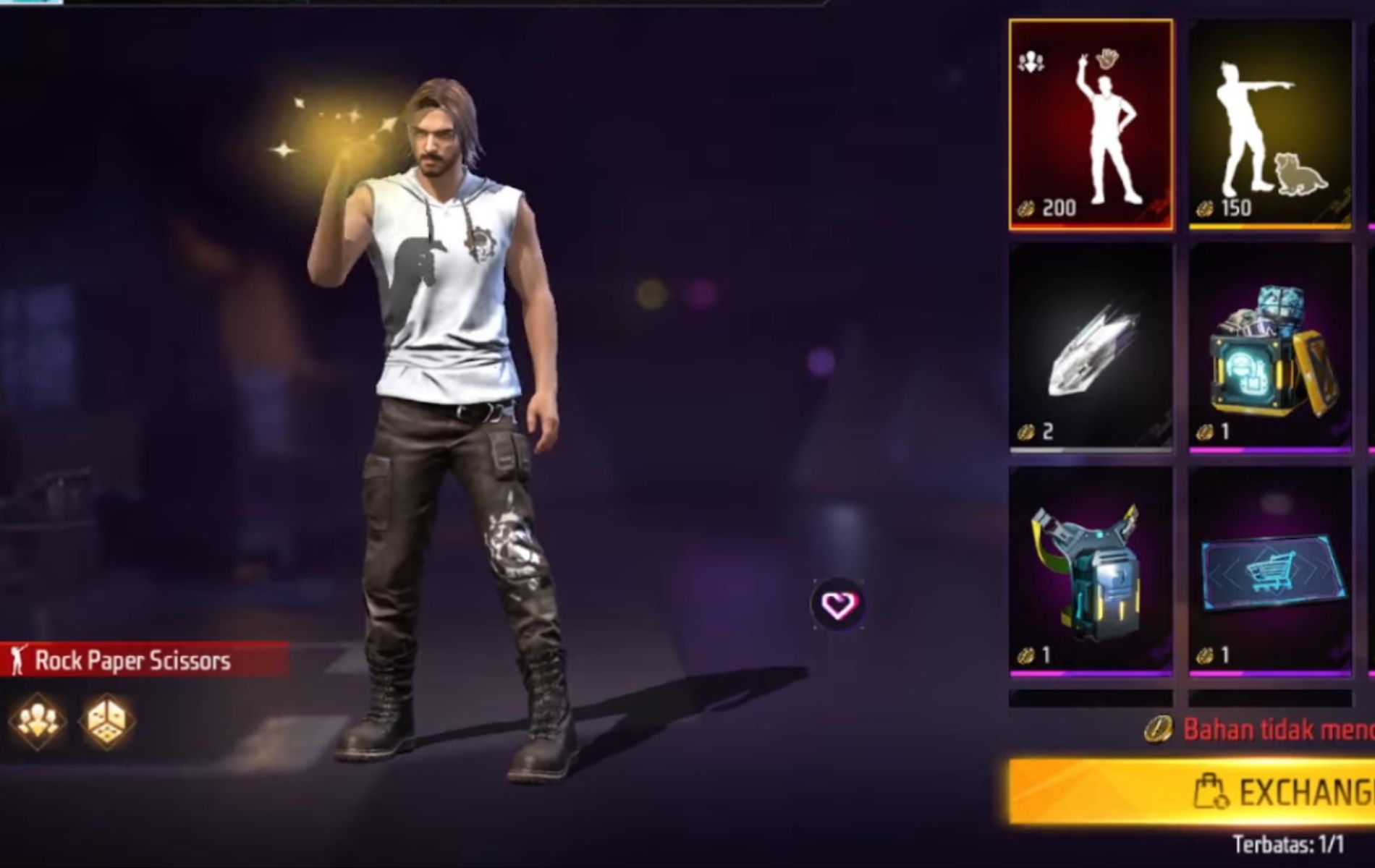 Berapa Jumlah Token Exchange Emote Batu Gunting Kertas Free Fire (FF ...