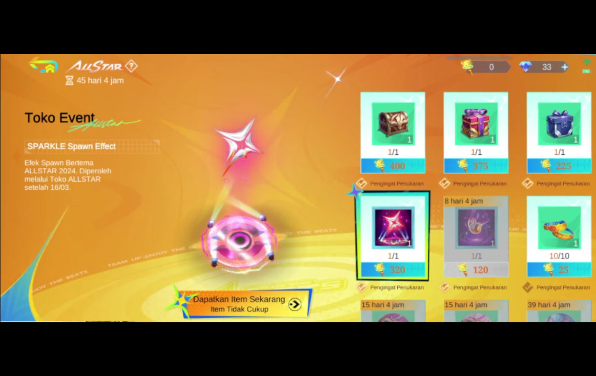 Cara Dapat SPARKLE Spawn Effect Mobile Legends (ML) – Esportsku