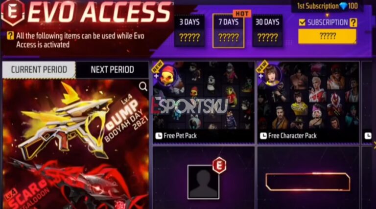Apa Itu Evo Access Free Fire (FF)? Gratis Coba Senjata Evo Gun Spesial! – Esportsku