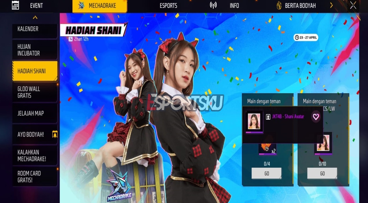 5 Cara Dapatkan Avatar Shani JKT48 Free Fire (FF) – Esportsku