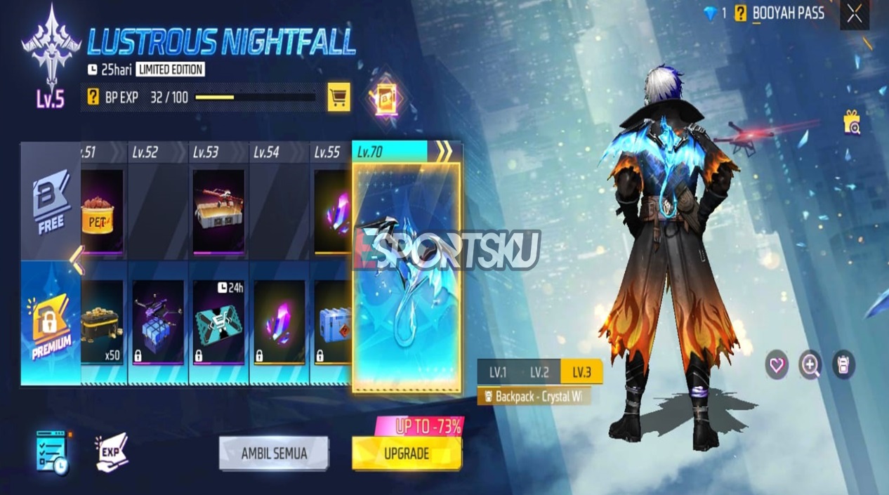 5 Cara Dapatkan Backpack Crystal Wings Free Fire (FF) – Esportsku