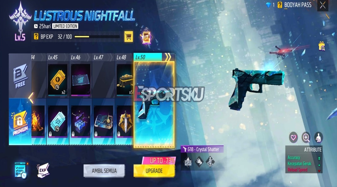 5 Cara Dapatkan Skin G18 Crystal Shatter Free Fire (FF) – Esportsku