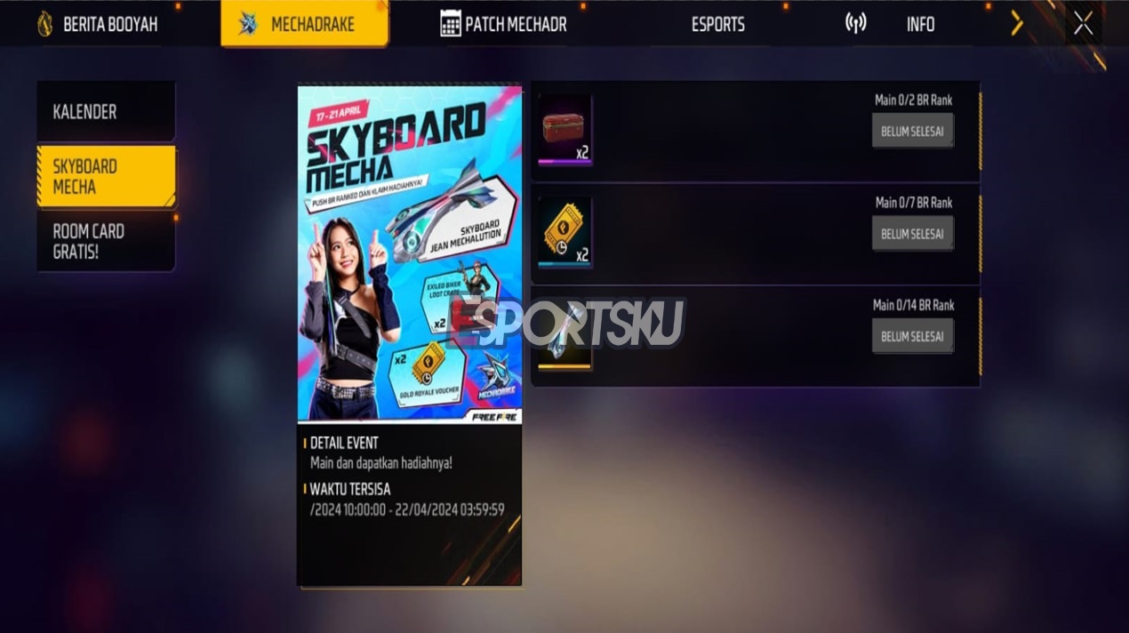5 Cara Dapatkan Skyboard Jean Mechalution Free Fire (FF) – Esportsku