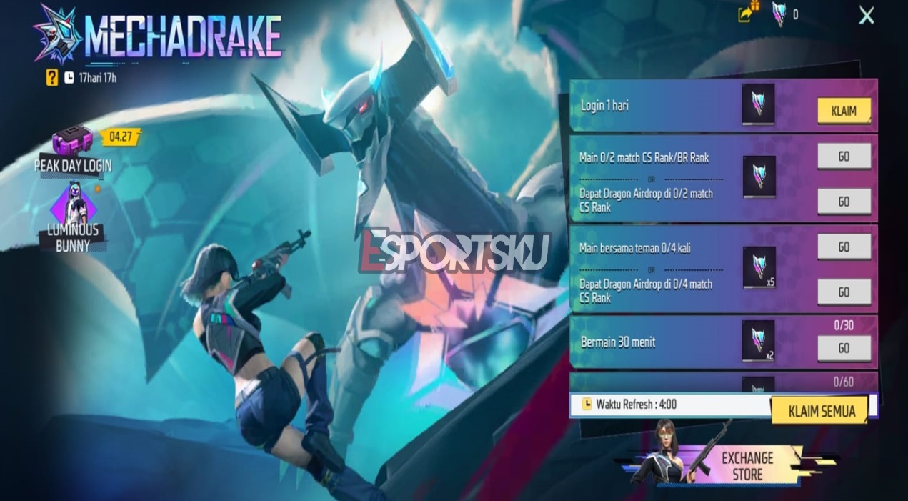 5 Tips Bermain Event Interface Mechadrake Free Fire (FF) – Esportsku