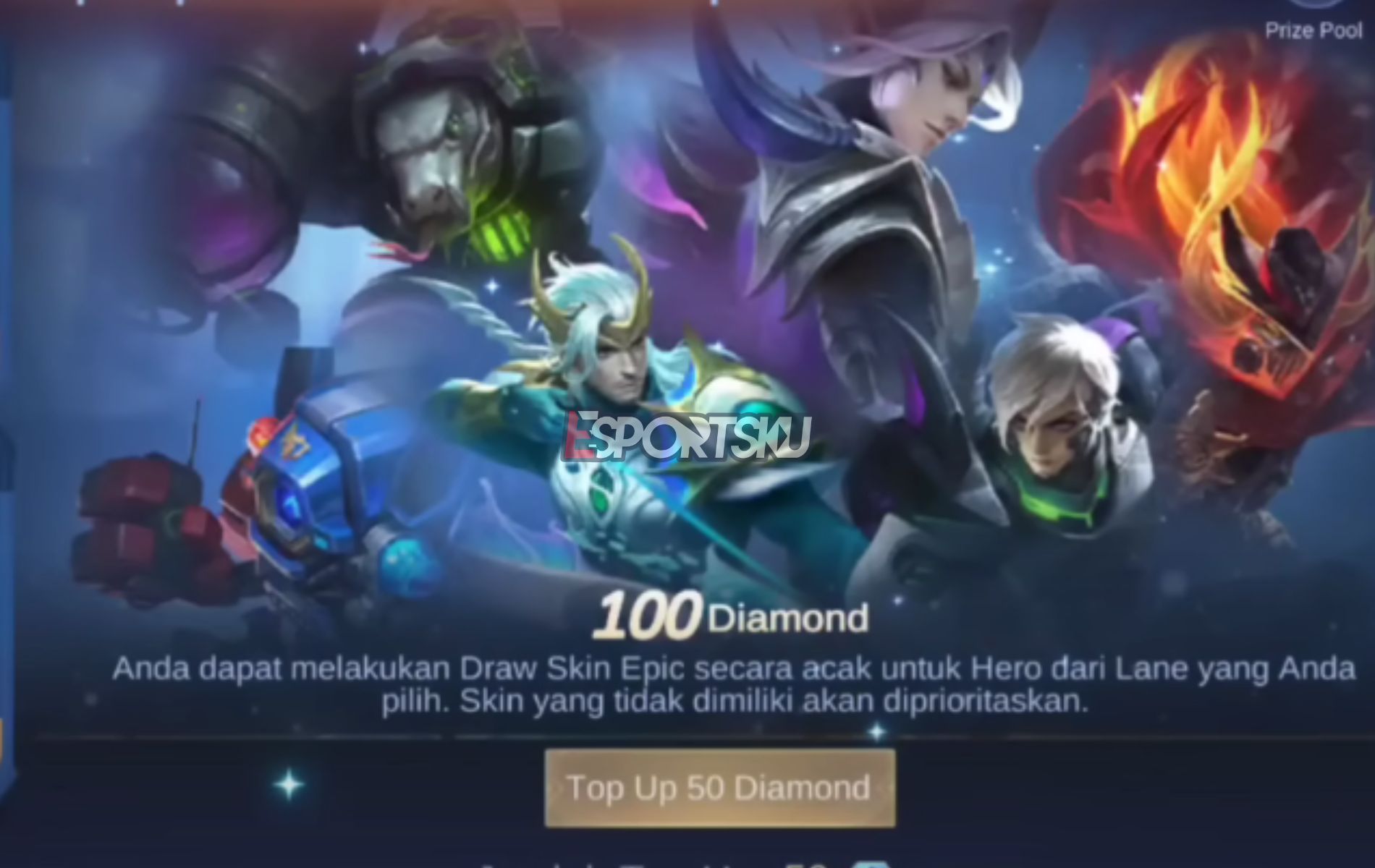 Bug Event Skin Epic 100 Diamond Mobile Legends (ML) - Esports