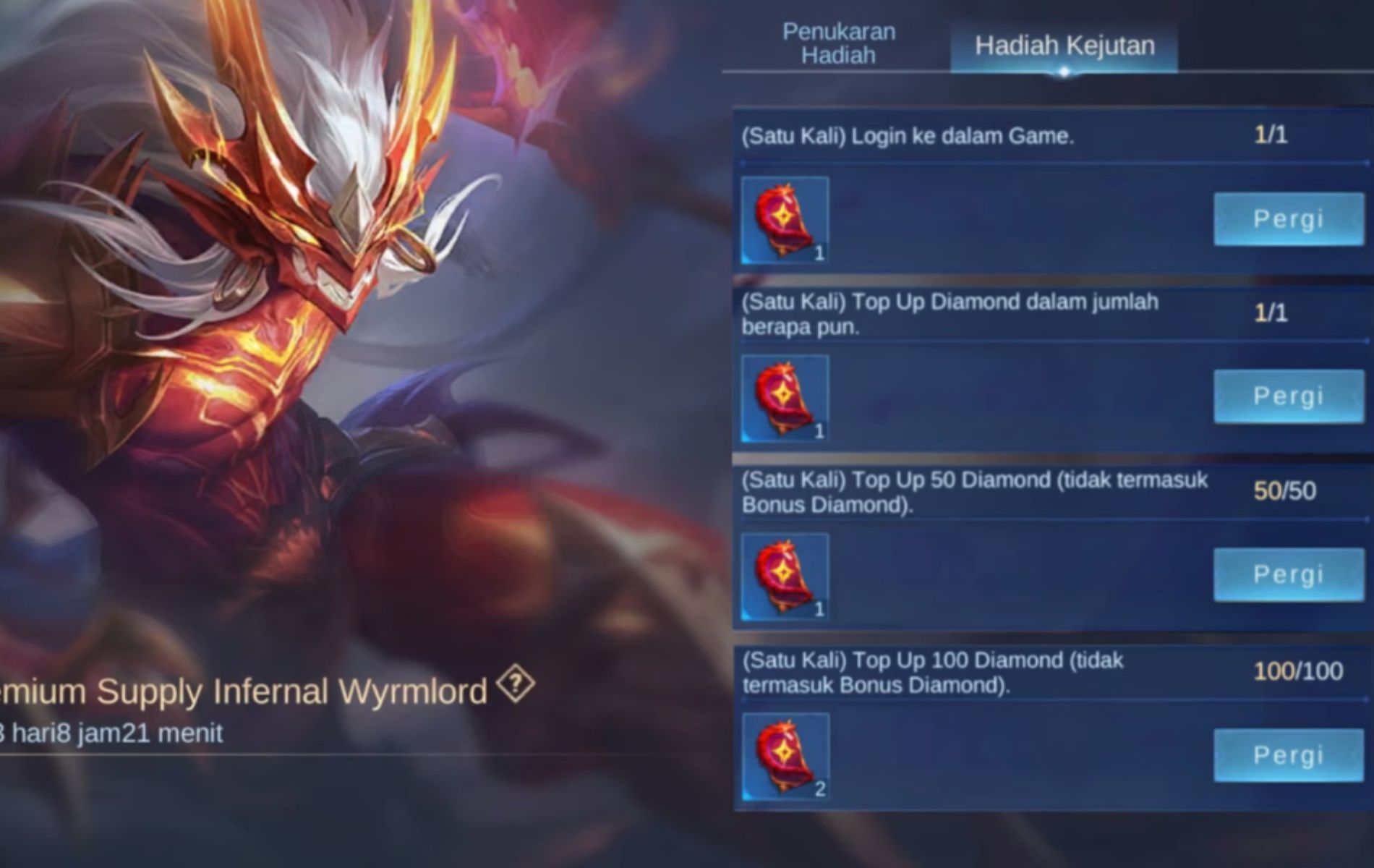 Mission Top Up Infernal Wyrmlord Mobile Legends (ML) - Esports