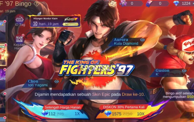 Daftar Pola Bingo MLBB X KOF '97 Terbaru, Bisa Dapat Skin? – Esportsku