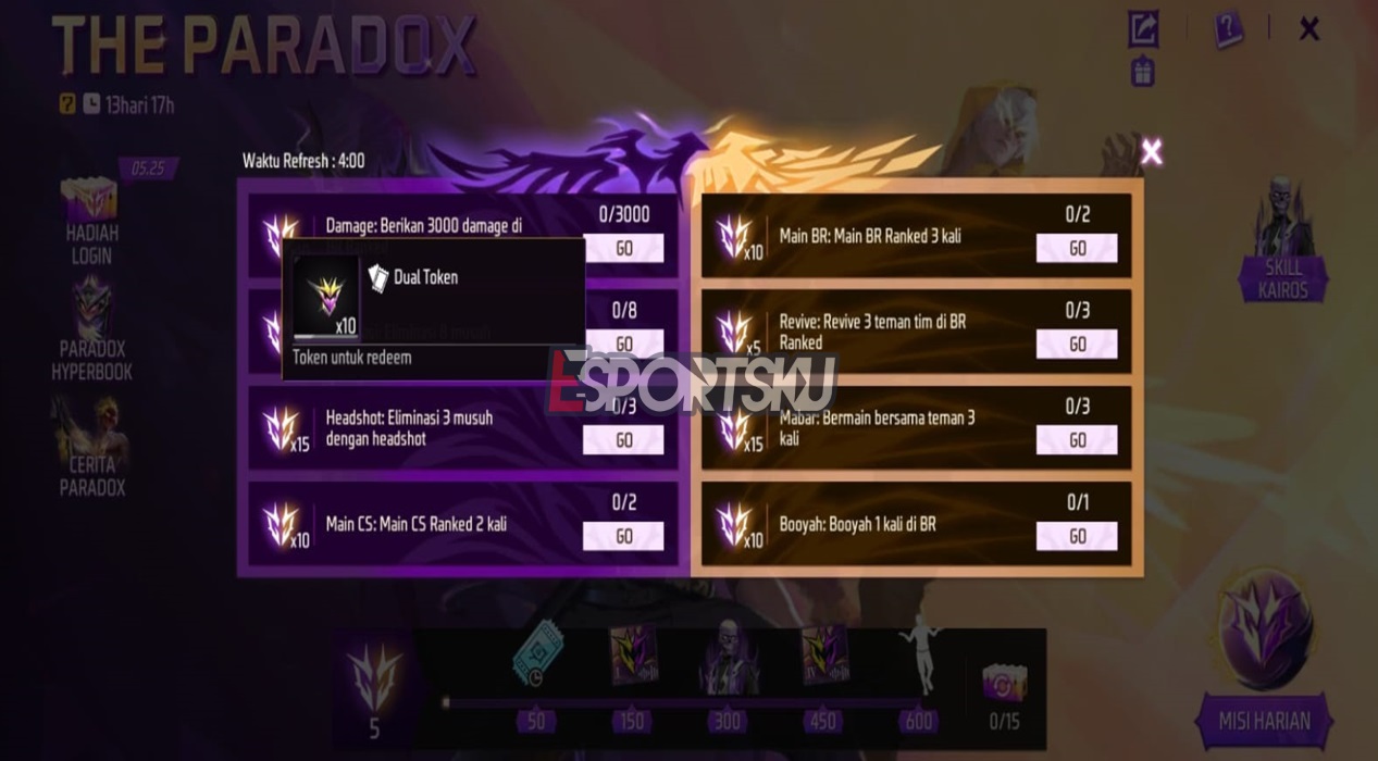5 Cara Dapatkan Dual Paradox Token Free Fire (FF) – Esportsku