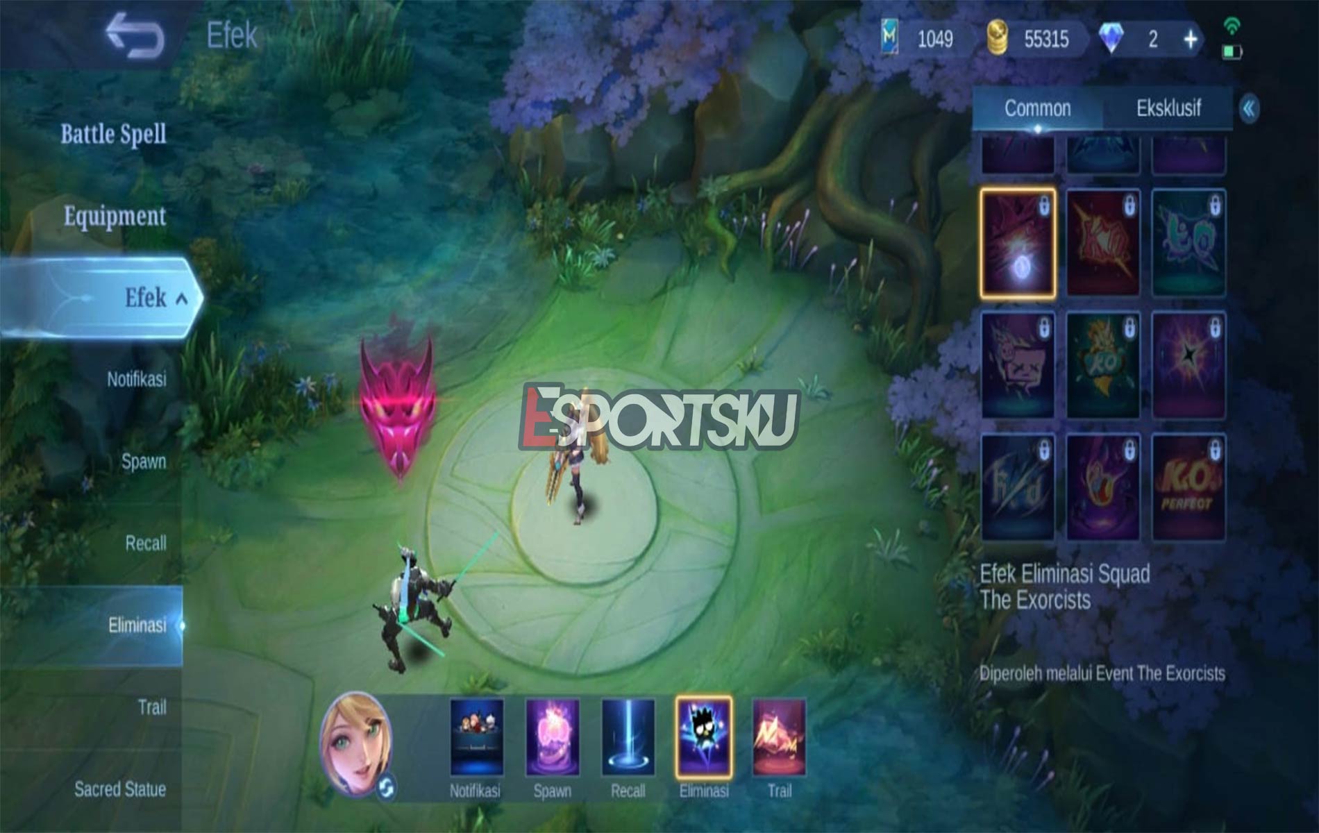Cara Dapatkan Efek Eliminasi Squad The Exorcist Mobile Legends (ML ...