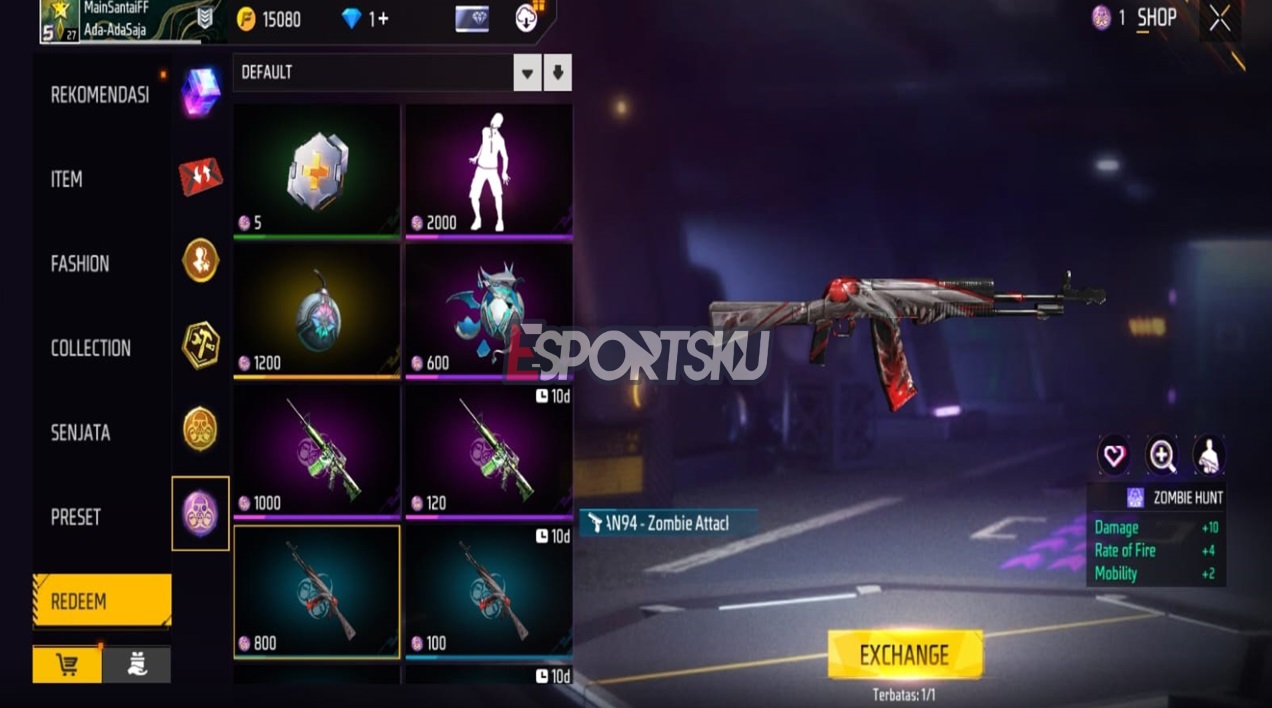 5 Cara Dapatkan Skin AN94 Zombie Attack Free Fire (FF) – Esportsku