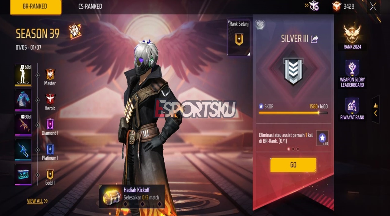 Fitur Target Season Rank Free Fire (FF), Milestone Banjir Hadiah ...