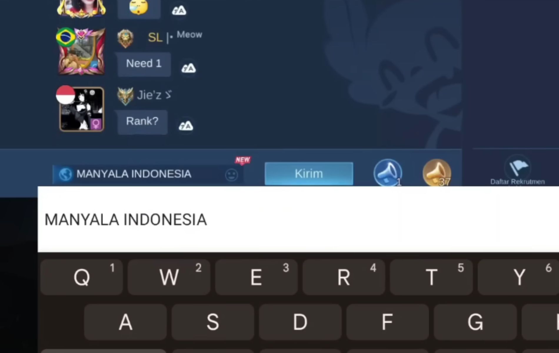 Ketik "MANYALA INDONESIA" Chat Global Dapat Skin Mobile Legends (ML ...