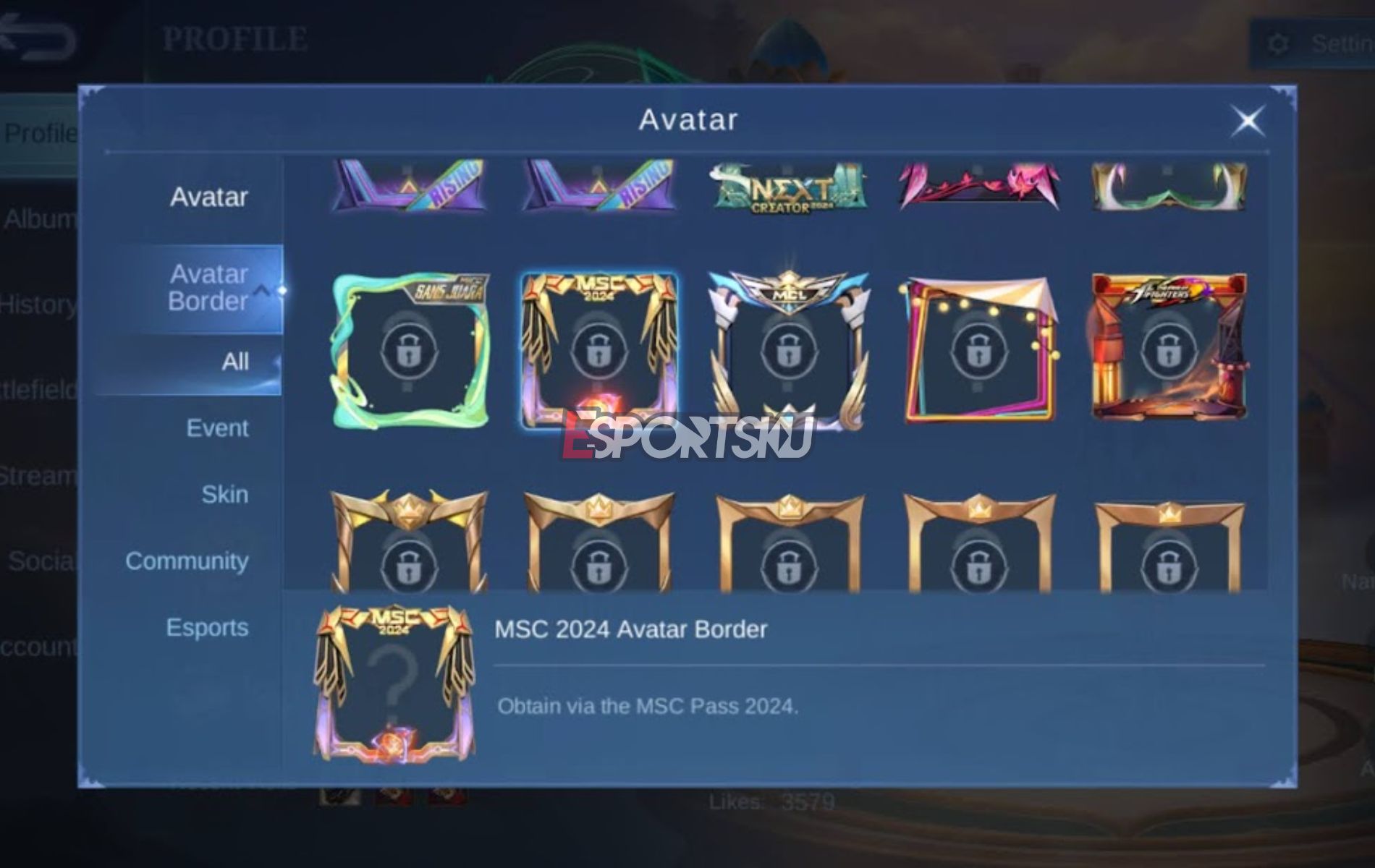 Border Avatar Dark Nexus Mobile Legends (ML) – Esportsku