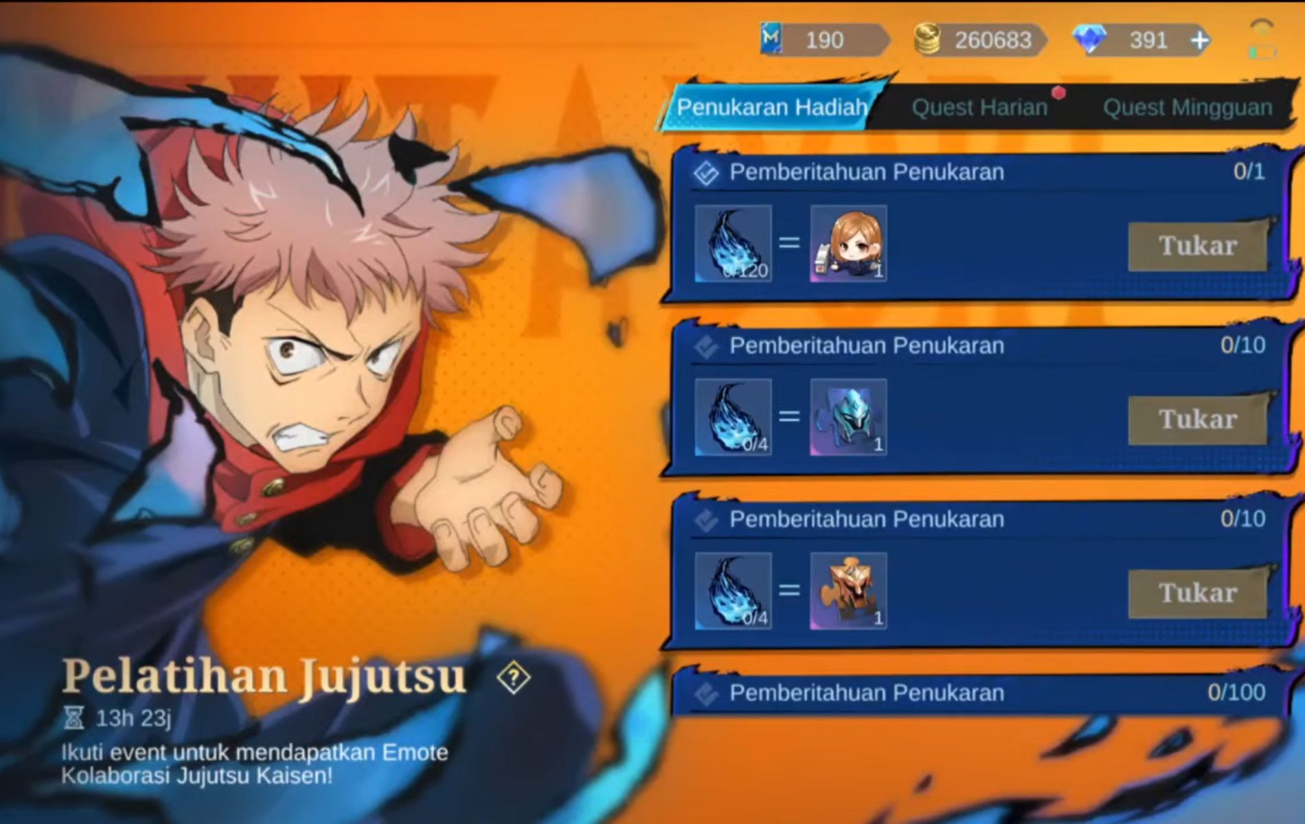 Training Jujutsu Event Mobile Legends (ML), Prizes & How to Obtain ...