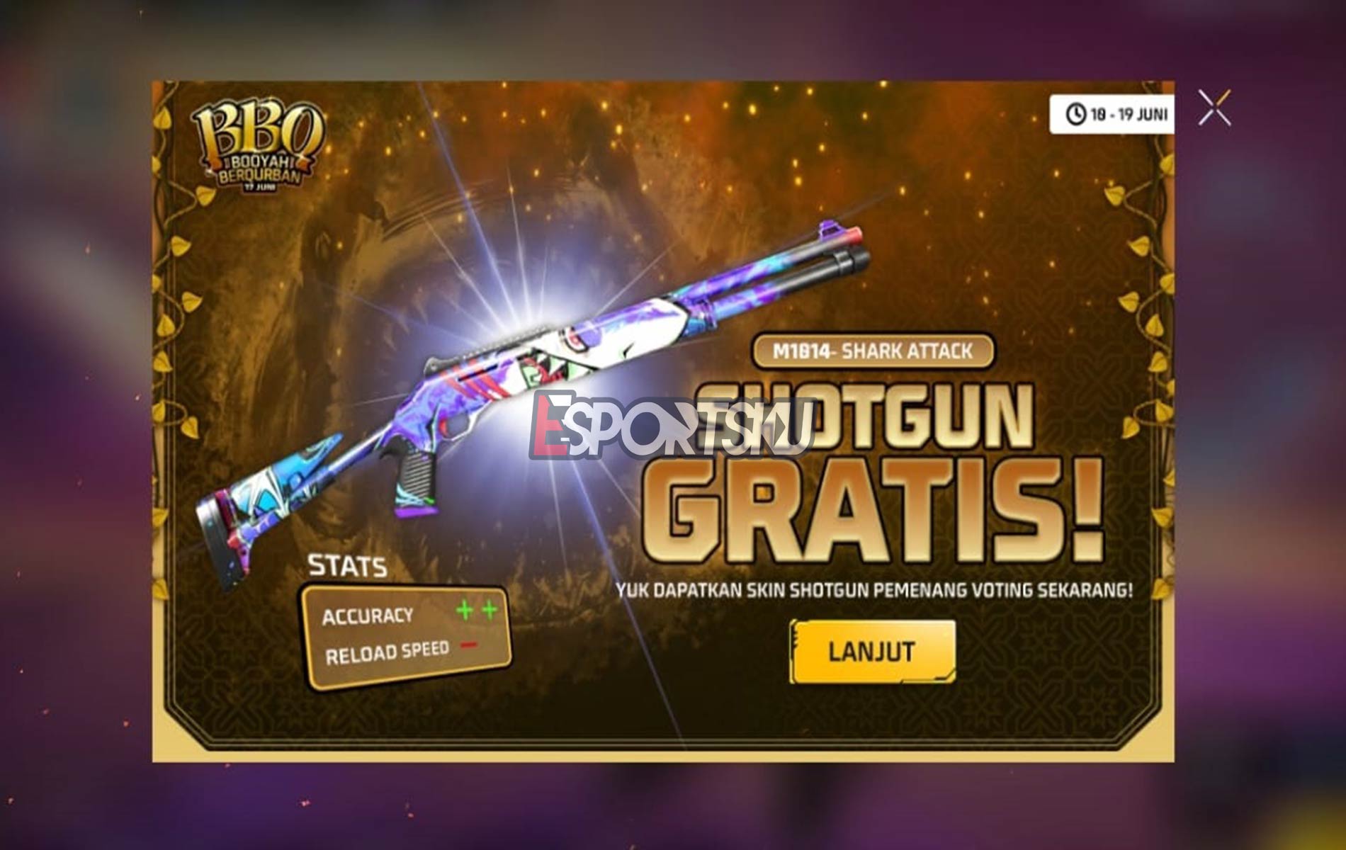 Skin M1014 Shark Attack Gratis Free Fire (FF), Ini Cara Dapatkannya! – Esportsku