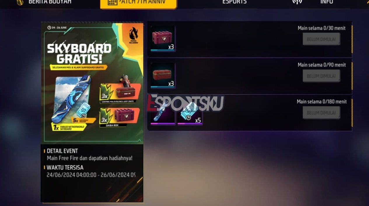 Skyboard Fabled Netherworld Free Fire (FF), Ini Cara Dapatkan dan Tanggal Rilisnya! – Esportsku