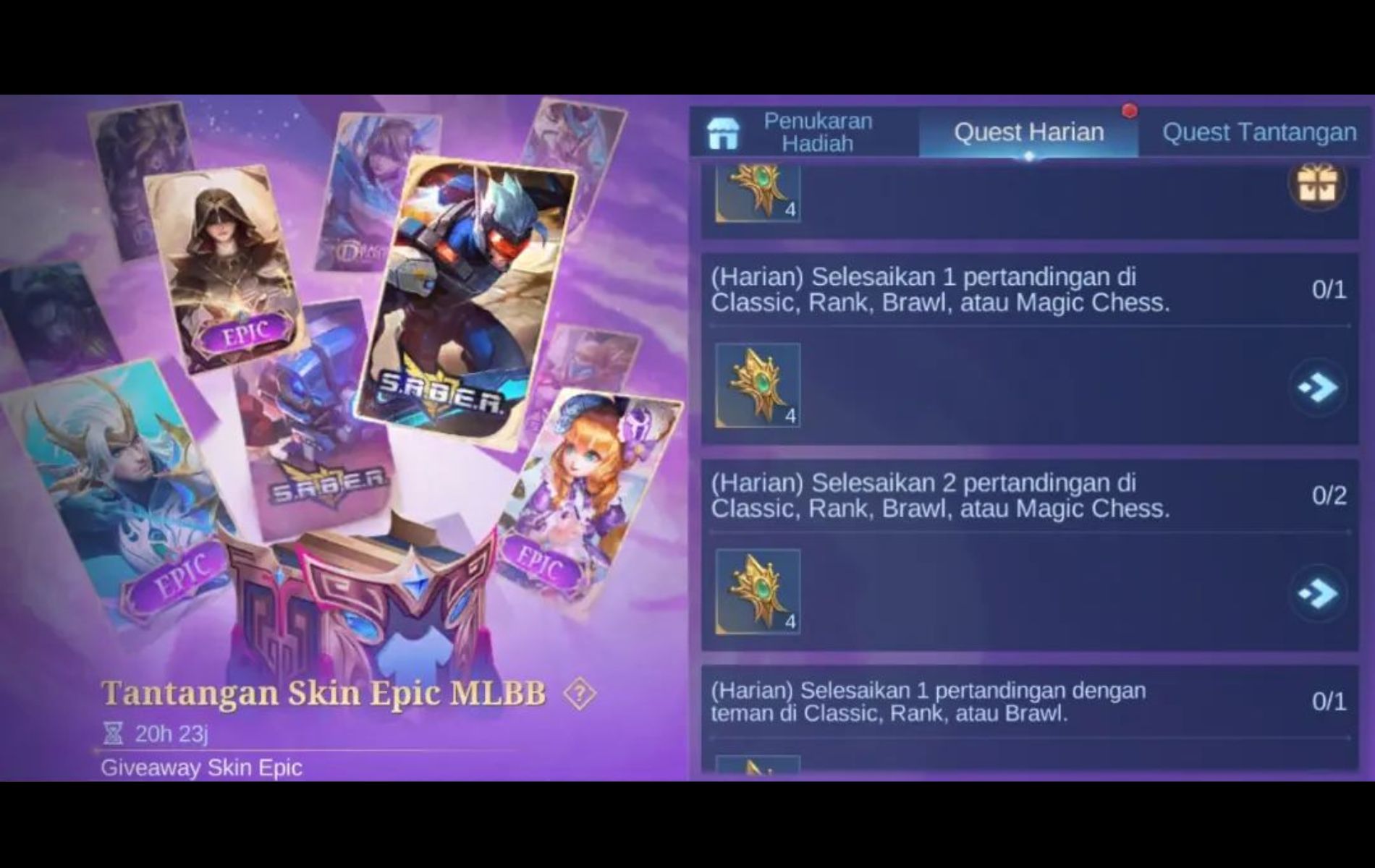 MLBB Epic Skin Challenge Event, Rewards & How to Get Them! - Esports