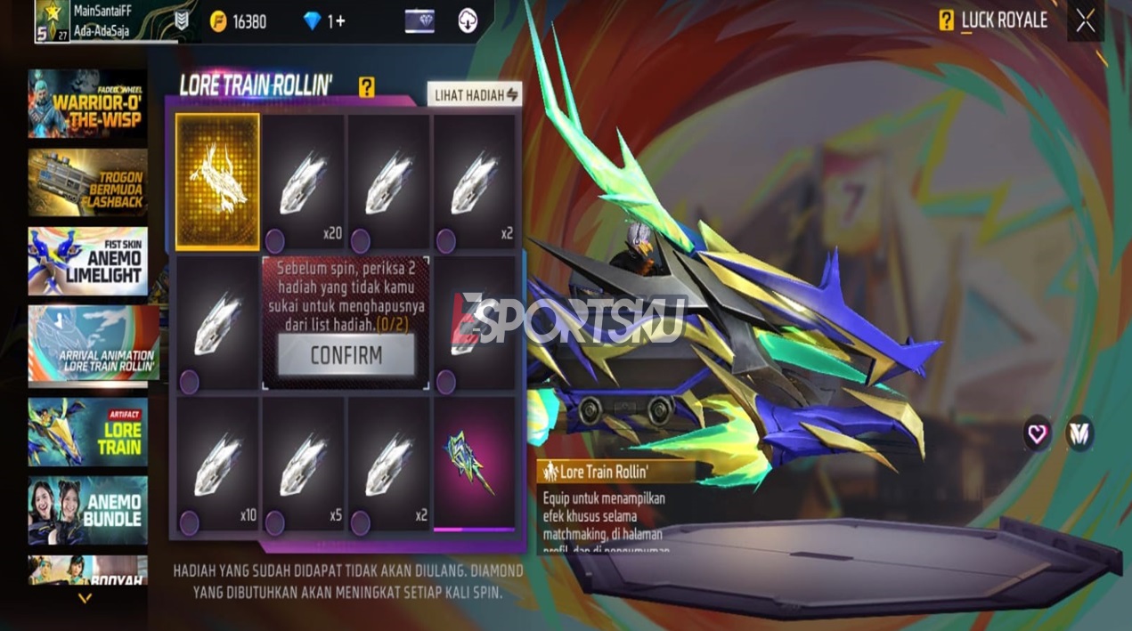 Arrival Lore Train Rollin Free Fire (FF), Ini Cara Dapatkan, Tanggal Rilis dan Harga! – Esportsku