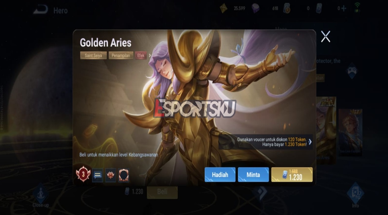 Skin Liang Golden Aries Saint Seiya Honor of Kings (HoK), Ini Cara ...