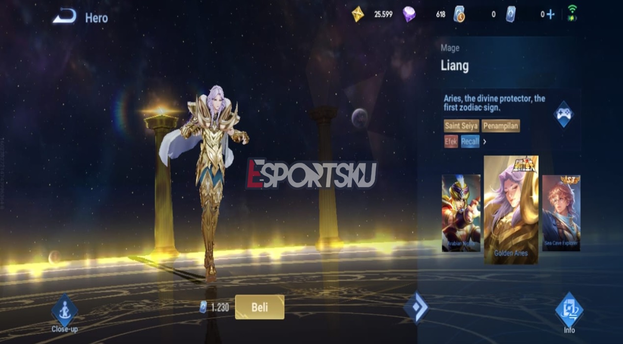 Skin Liang Golden Aries Saint Seiya Honor of Kings (HoK), Ini Cara ...