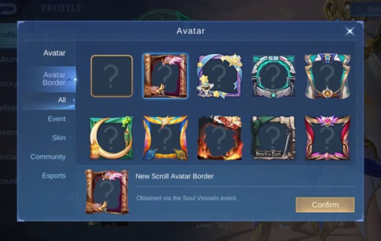 Border Avatar New Scroll Mobile Legends (ML): Cara Dapat & Harganya! – Esportsku