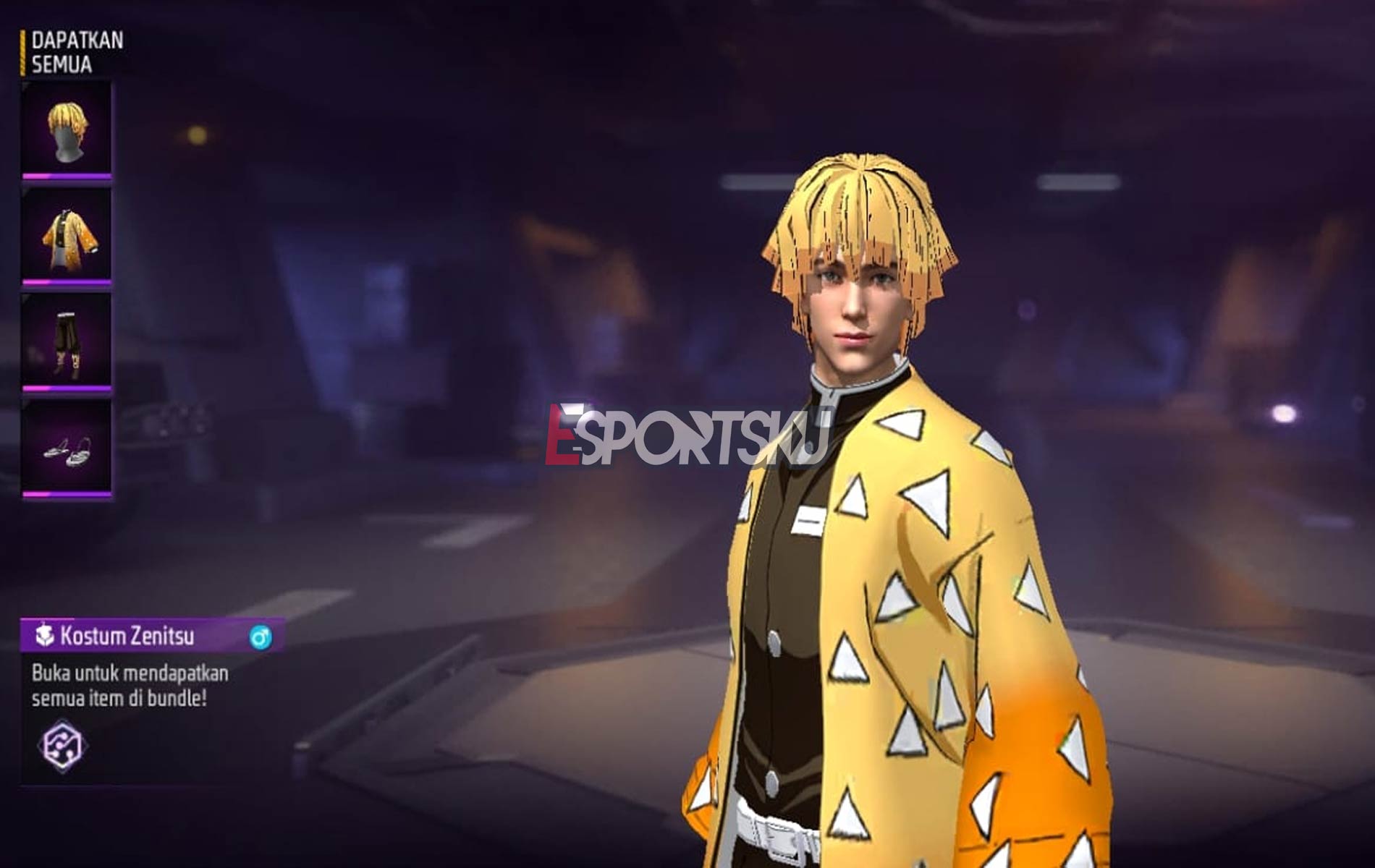 Bundle Zenitsu Agatsuma Free Fire (FF), Ini Cara Dapatkan, Tanggal ...