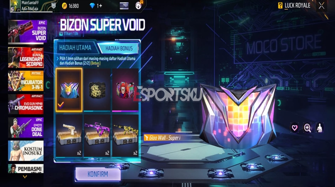 Gloo Wall Twin Eagle Free Fire (FF), Ini Cara Dapatkan dan Harga ...