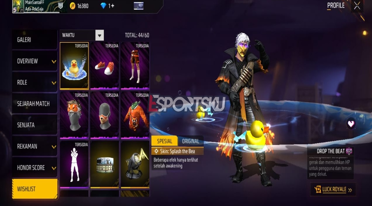 Skill Skin DJ Alok Splash The Beat Free Fire (FF), Ini Cara Dapatkan ...