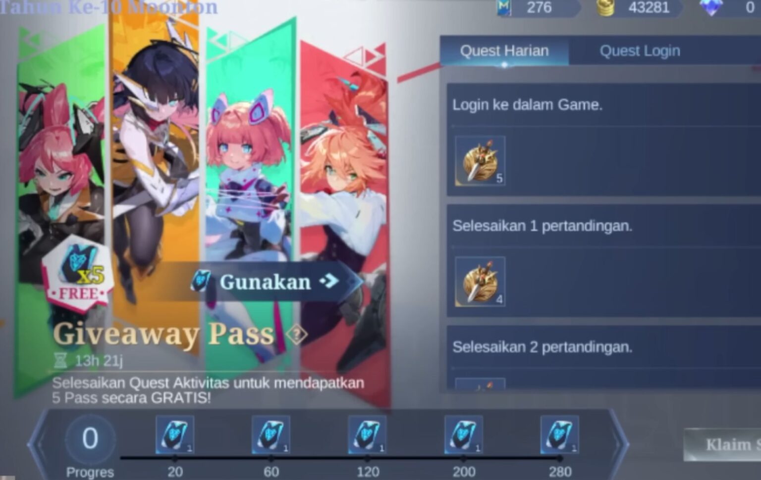 Buruan Klaim Token Gratis di Event Giveaway Pass Aspirant Mobile ...