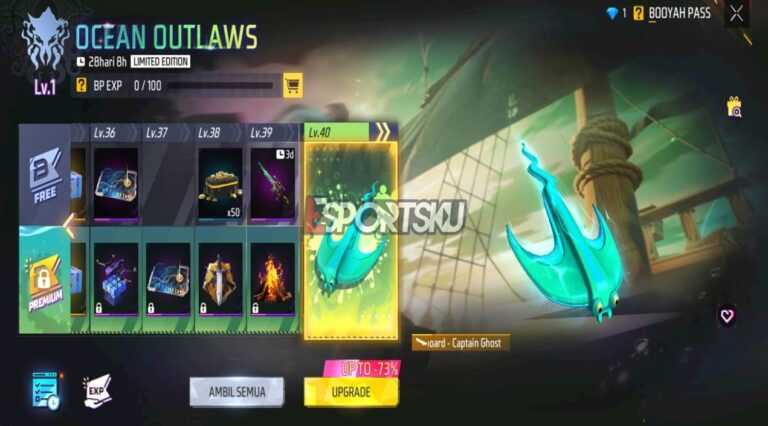 WOW! Skin Skyboard Captain Ghost FF Paling Langka, Begini Cara ...