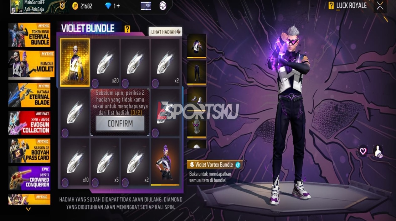 Punya Bundle Violet Vortex FF? Gampang Banget Caranya! Cek di Sini! – Esportsku