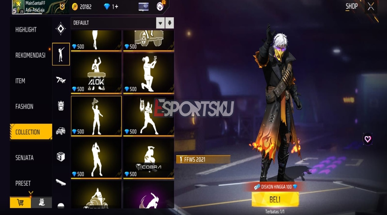 Trik Jitu Dapatkan Emote FFWS 2021 Free Fire (FF), Bikin Gaya Makin ...