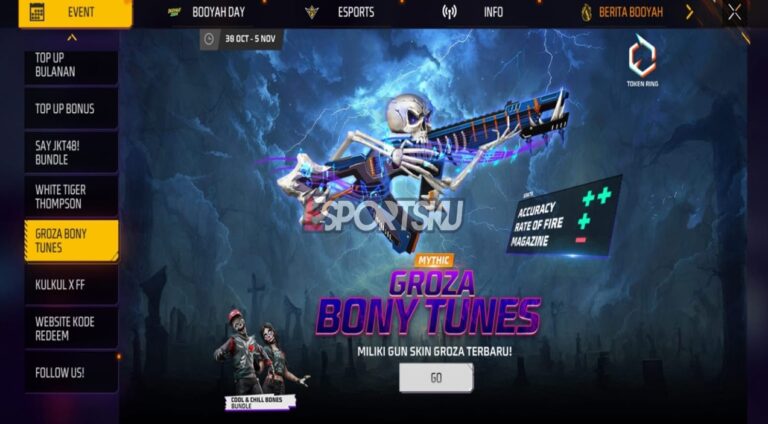 Skin Groza Bony Tunes FF, Tampilan Baru yang Bikin Gameplay Makin Seru ...