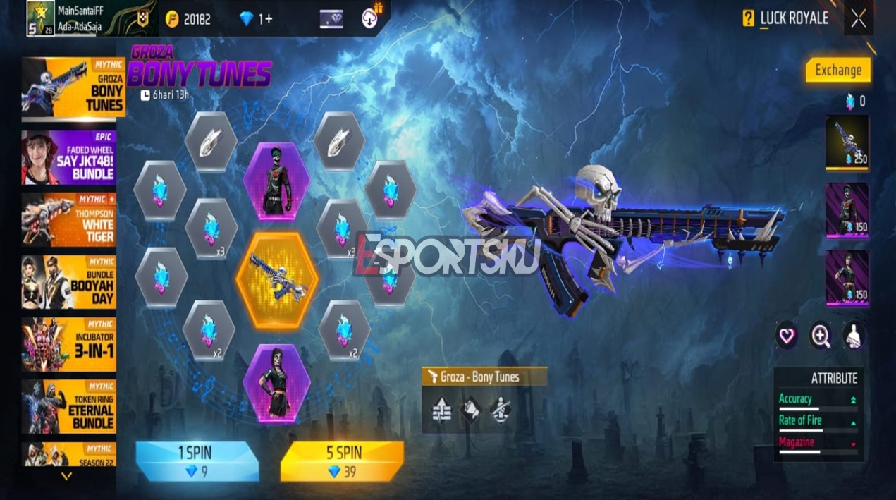 Skin Groza Bony Tunes FF, Tampilan Baru yang Bikin Gameplay Makin Seru ...