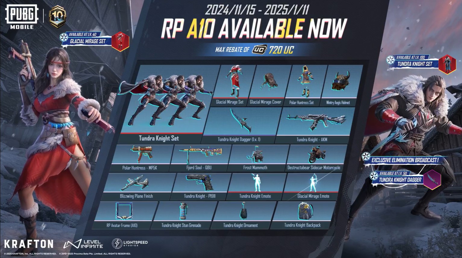 Mau Puluhan Skin Permanen PUBG Mobile November 2024? PUBG MOBILE Royale Pass Ace 10 – Esportsku