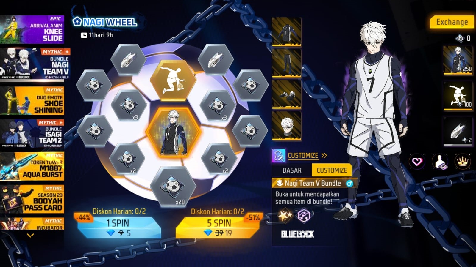 Mau Bundle Nagi Blue Lock Free Fire? Ini Cara Mendapatkan Bundle Nagi ...