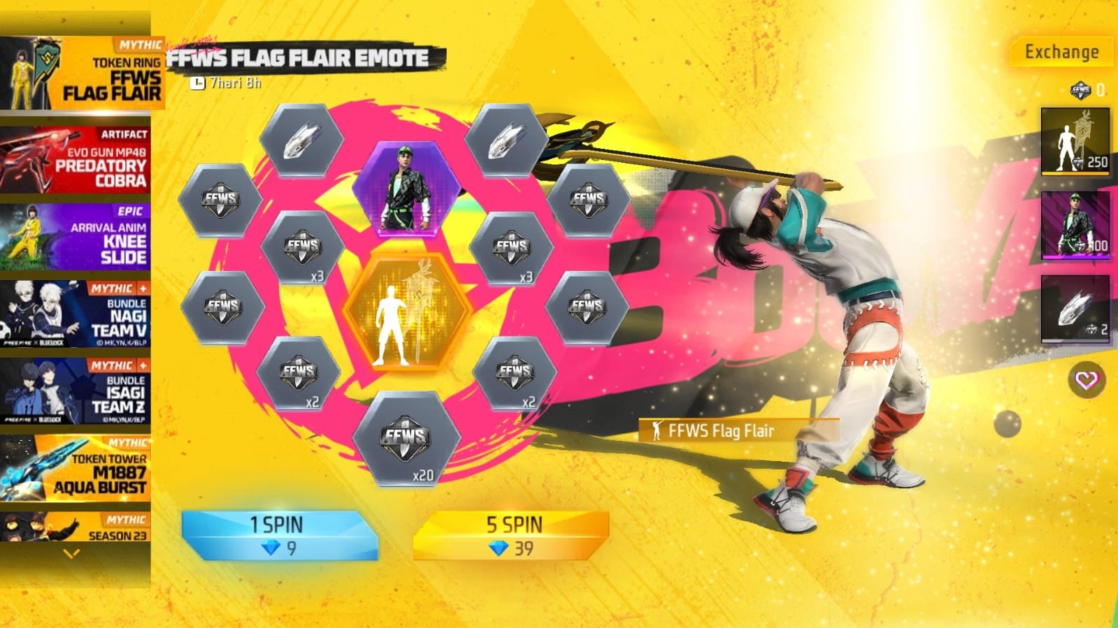 FFWS Flag Flair Emote FF November 2024, Cara Mendapatkan Emote Flag ...