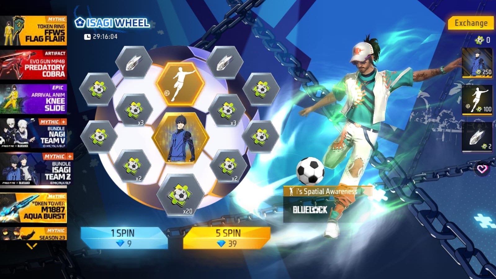 Free Fire x Blue Lock, Cara Mendapatkan Isagi Spatial Awareness FF ...