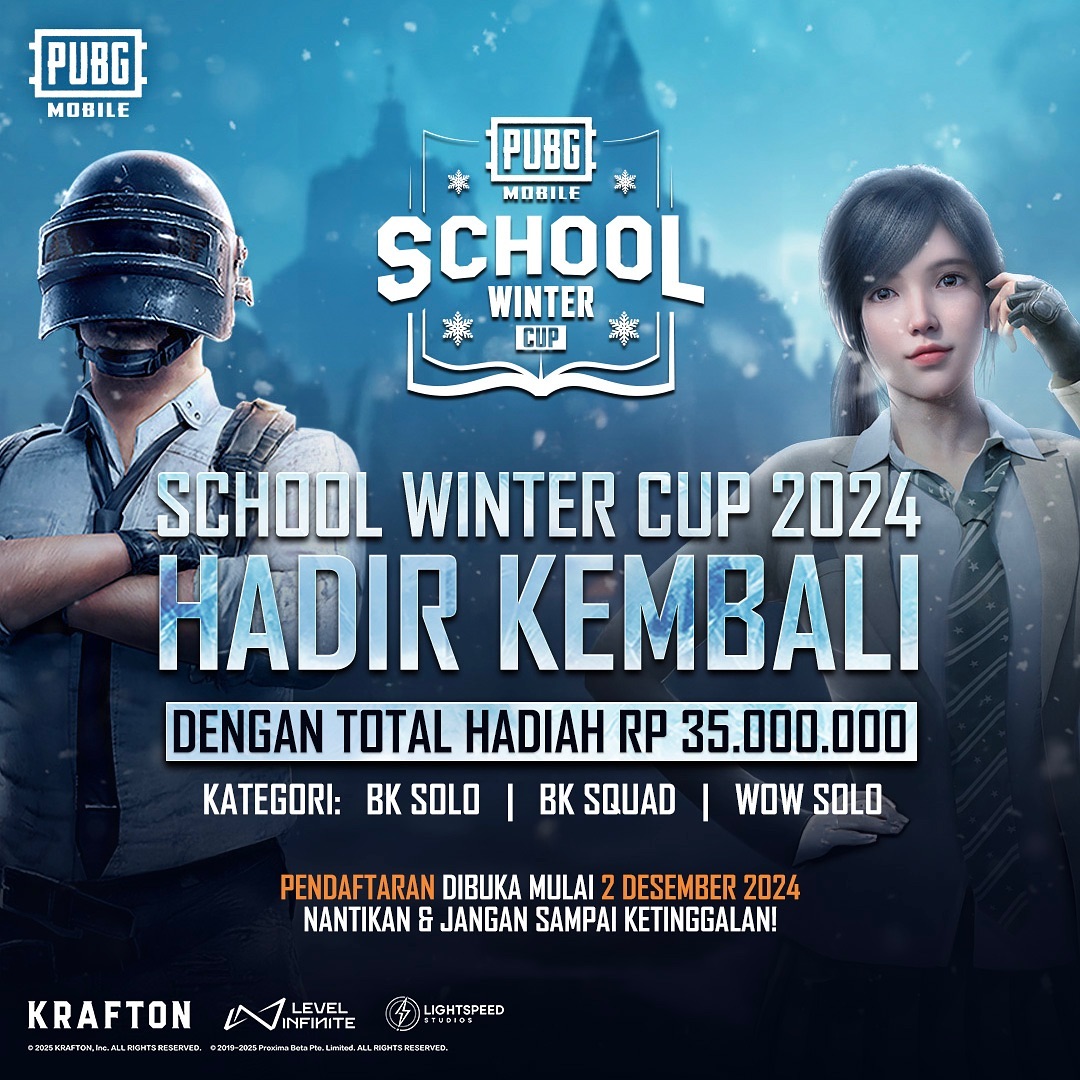 Mau Uang Puluhan Juta? Ikut Kompetisi PUBG MOBILE Antar Pelajar School Winter Cup 2024 – Esportsku