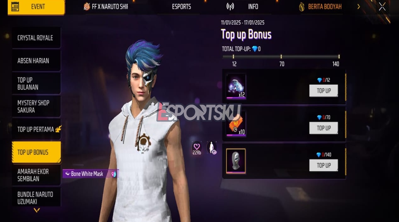 Gokil! Facepaint Bone Skin Mask Free Fire Bikin Tampilanmu Makin Sangar ...