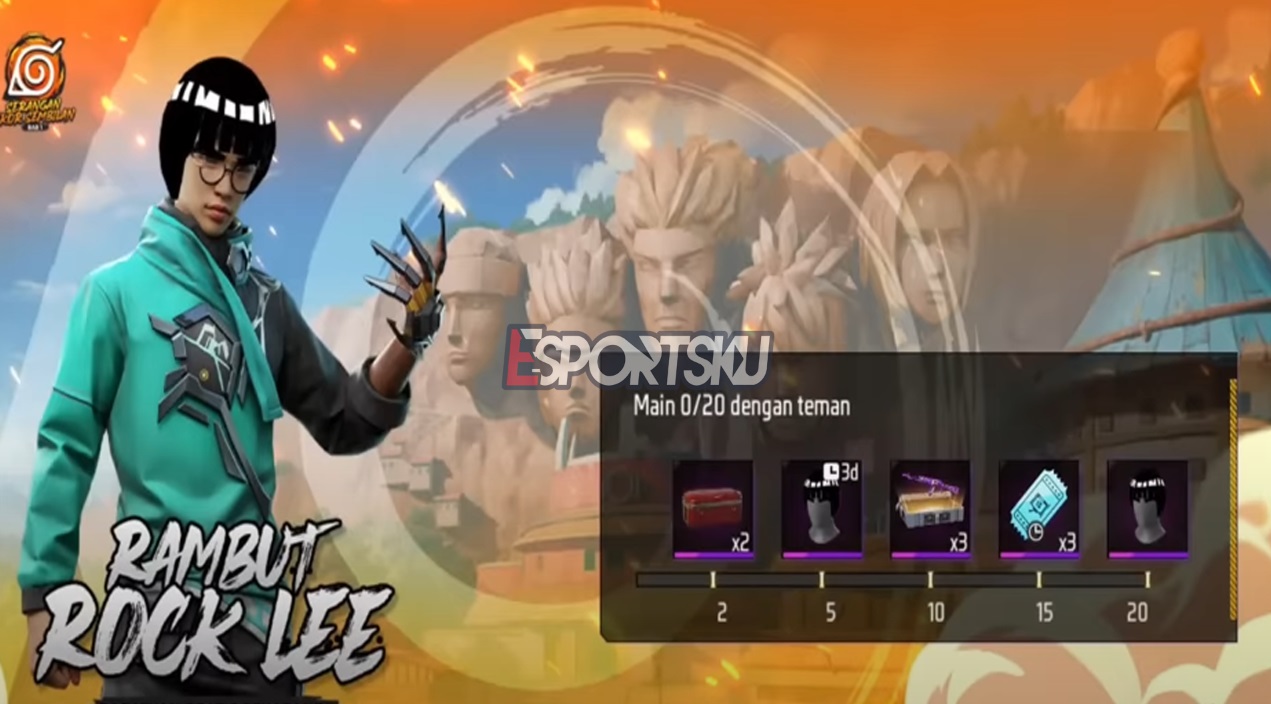 Auto Booyah! Ini Dia Skin Rambut Rock Lee FF Paling Dicari! – Esportsku